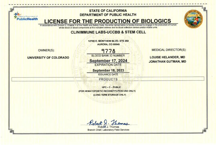 Accreditations : ClinImmune Cell & Gene Therapy